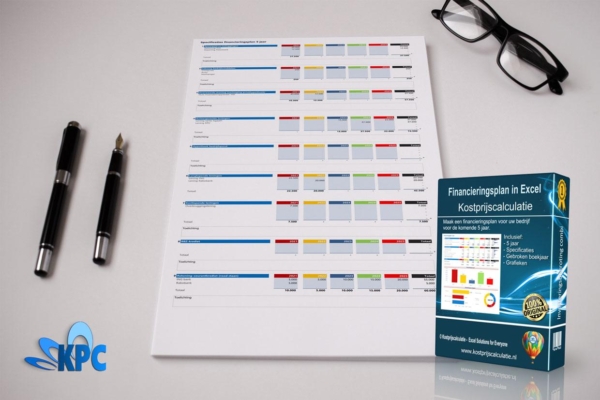 Financieringsplan in Excel 5 jaar - Kostprijscalculatie
