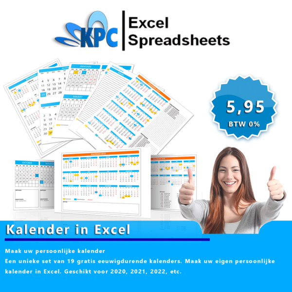 Gratis Kalender in Excel - 19 ontwerpen voor jaar-maand-week en dag